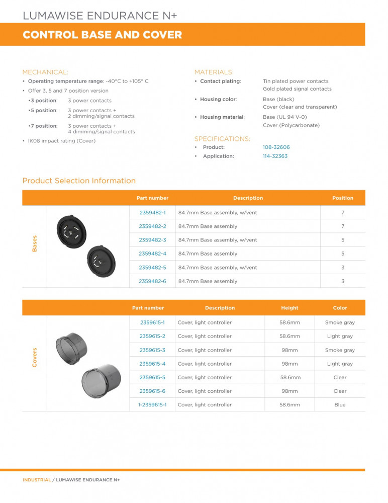 TE Connectivity LUMAWISE Endurance N+ documentation page 2