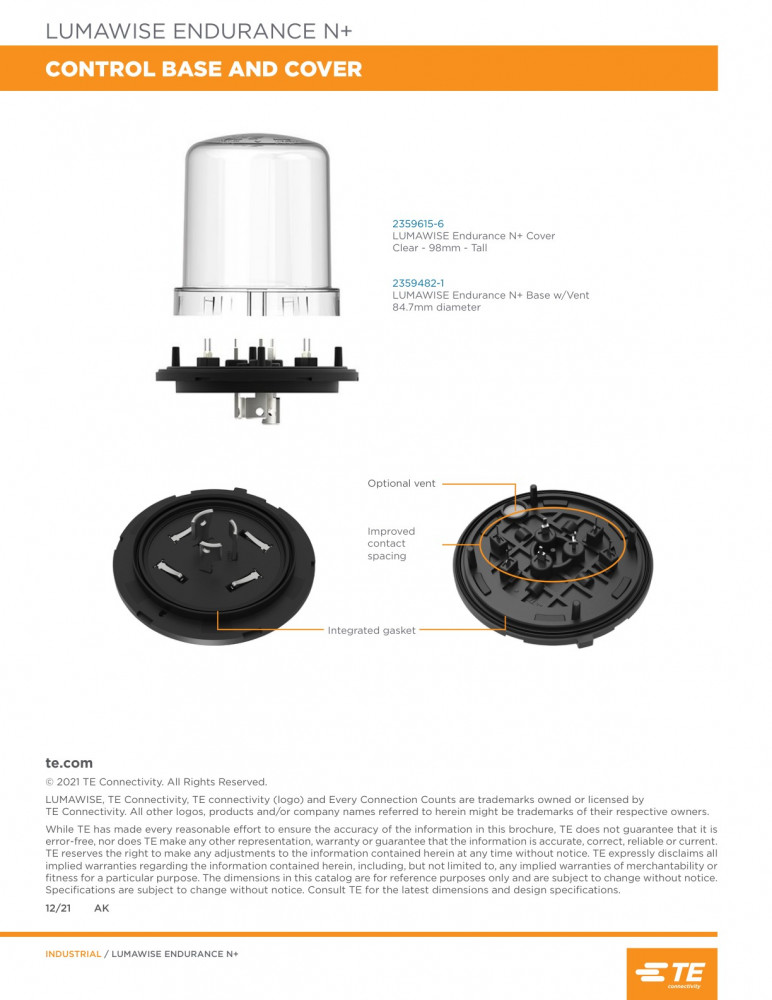 TE Connectivity LUMAWISE Endurance N+ documentation page 3