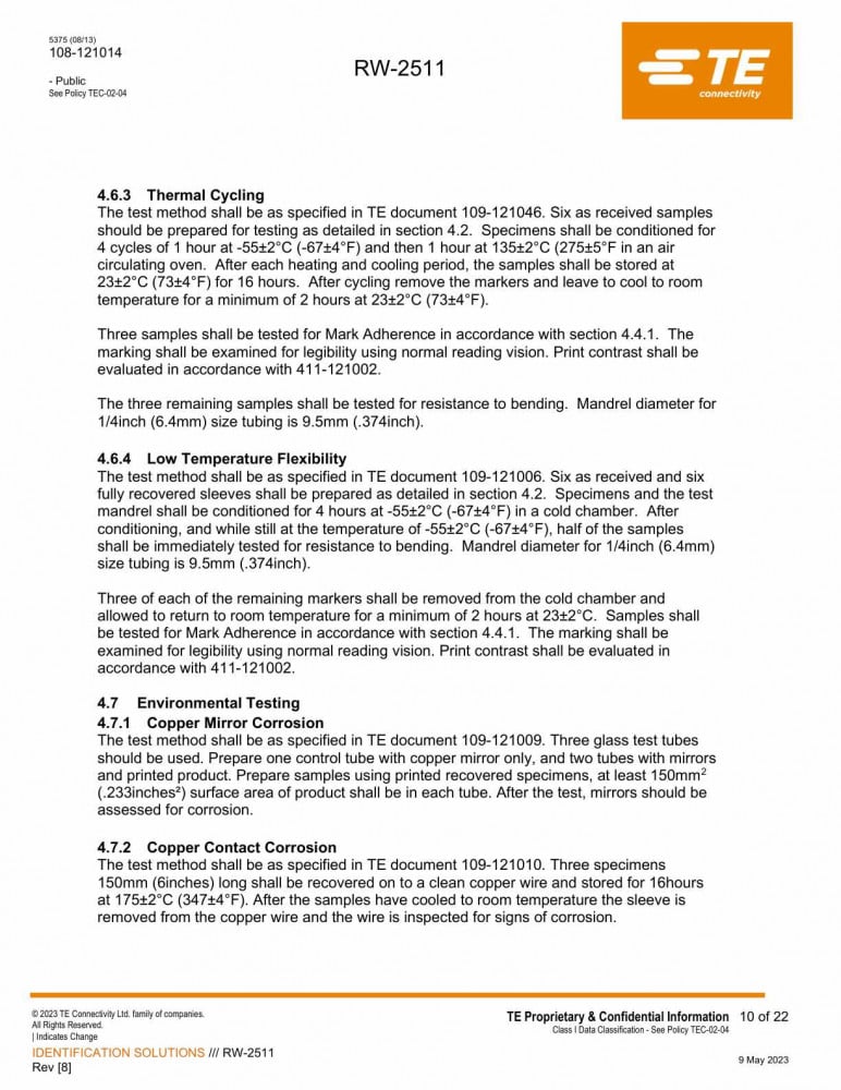 TE TMS-SCE specification page 10