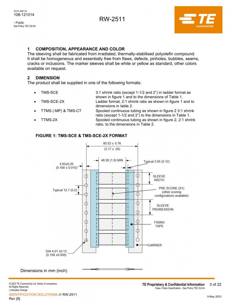 TE TMS-SCE specification page 3
