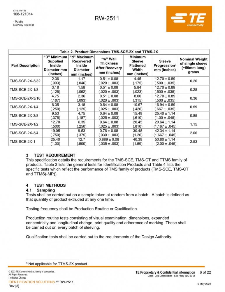 TE TMS-SCE specification page 6