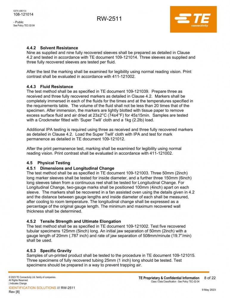 TE TMS-SCE specification page 8