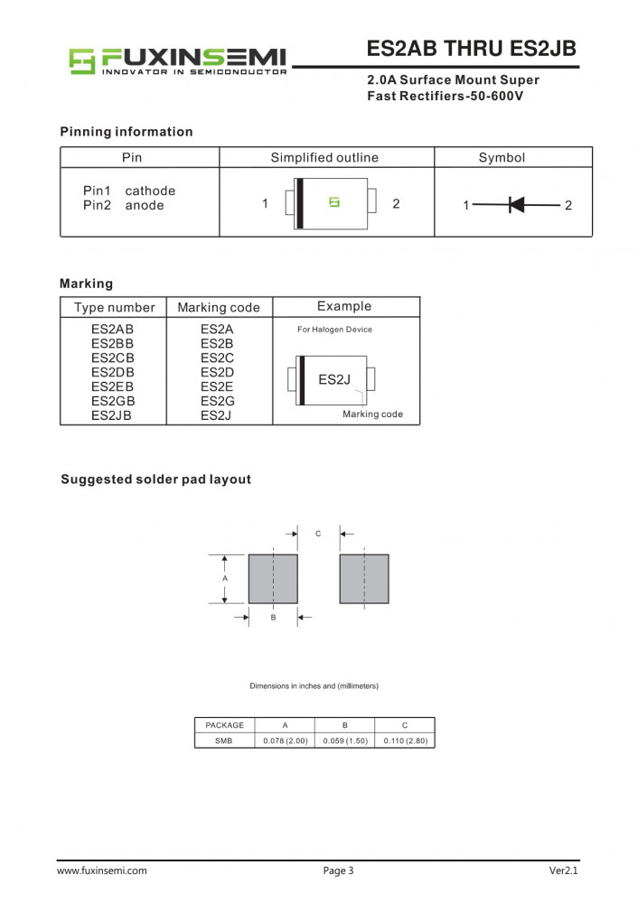 ES2GB datasheet page 3