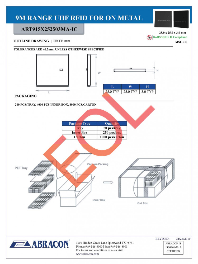 ART915X252503MA-IC product documentation image 2