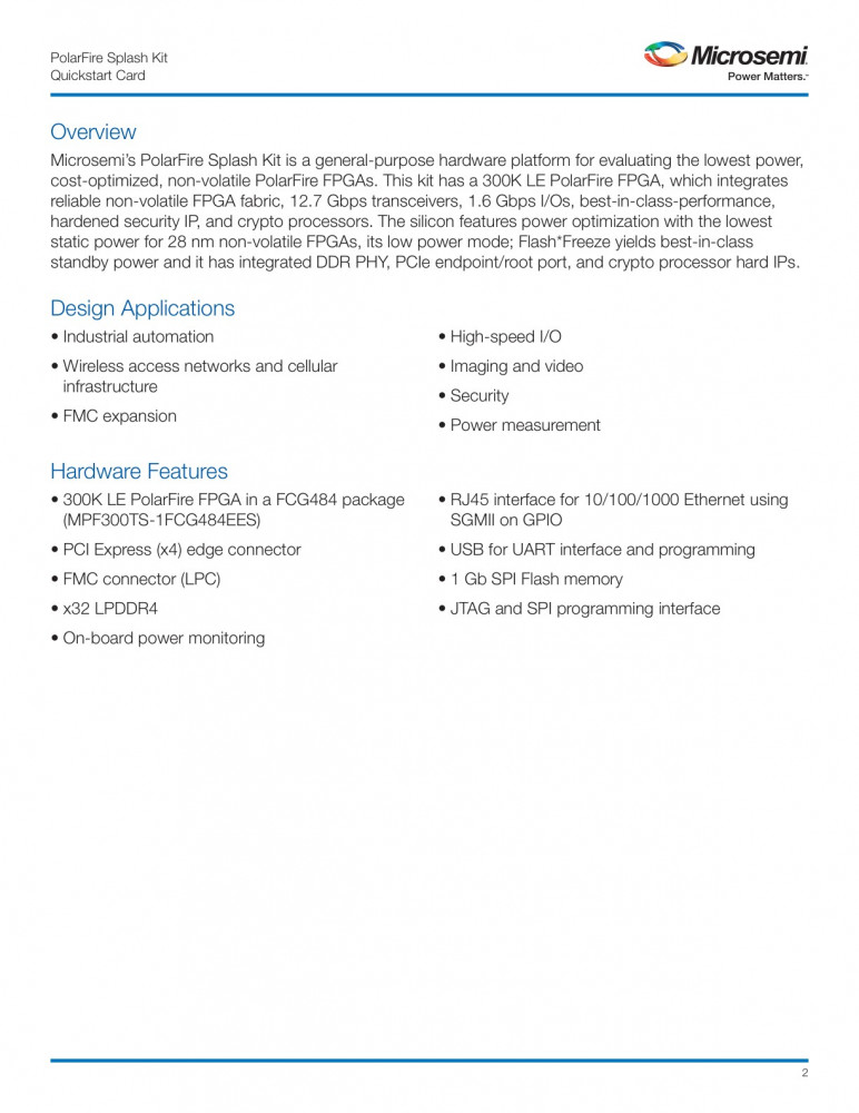 MPF300-SPLASH-KIT documentation page 2