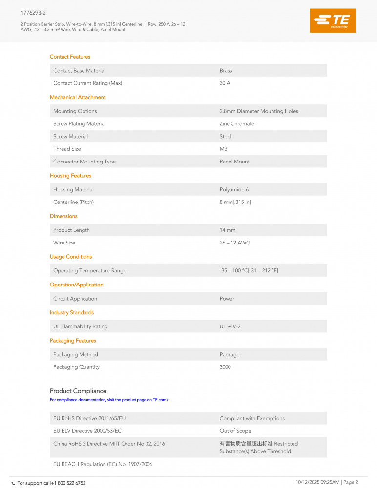 TSB23002DS technical document page 2