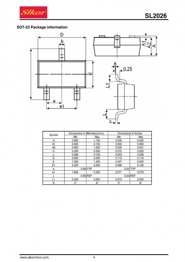SL2026 datasheet page 4