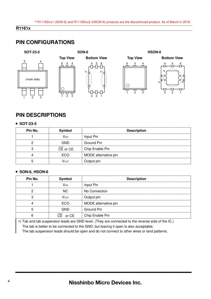 R1161 datasheet page 4
