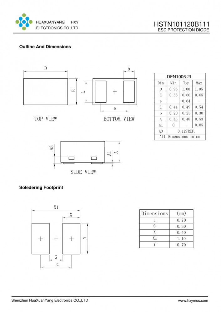 HSTN101120B111 datasheet page 3