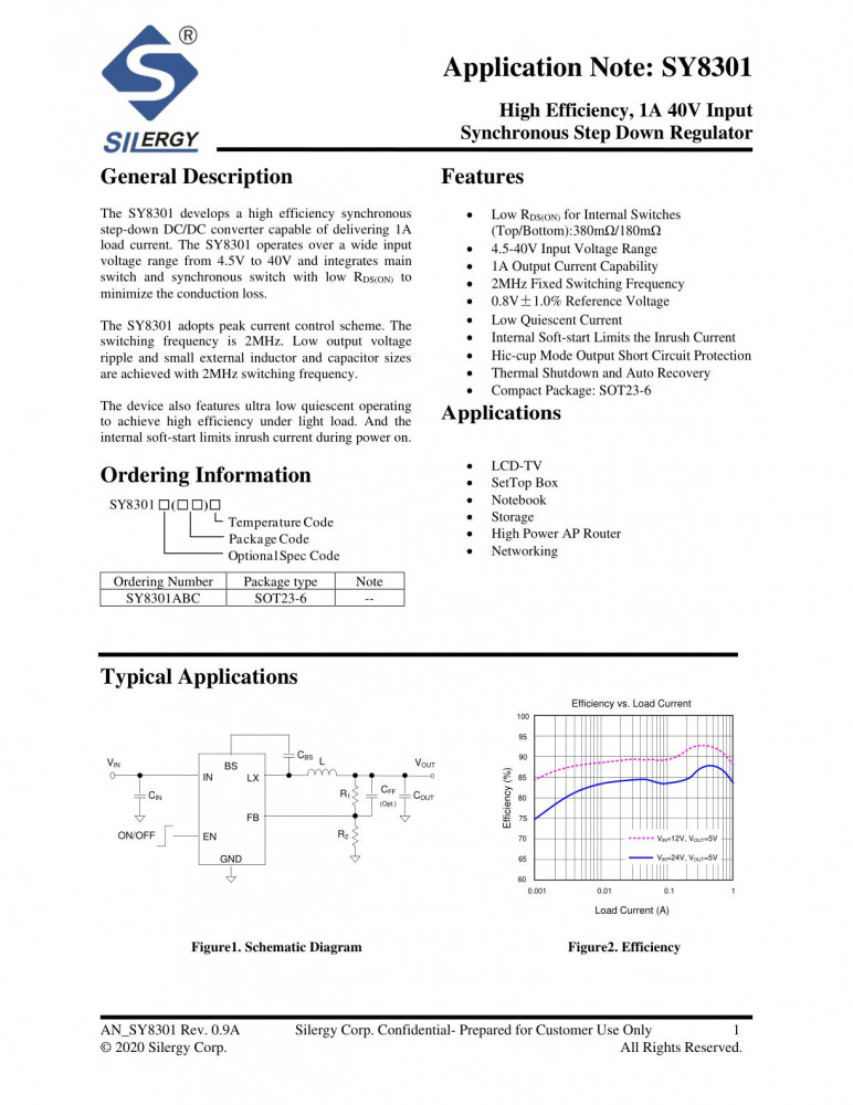 SY8301ABC datasheet page 1