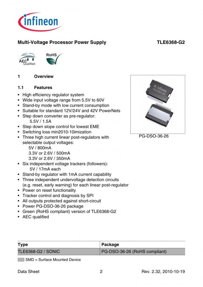 TLE6368-G2 datasheet page 2