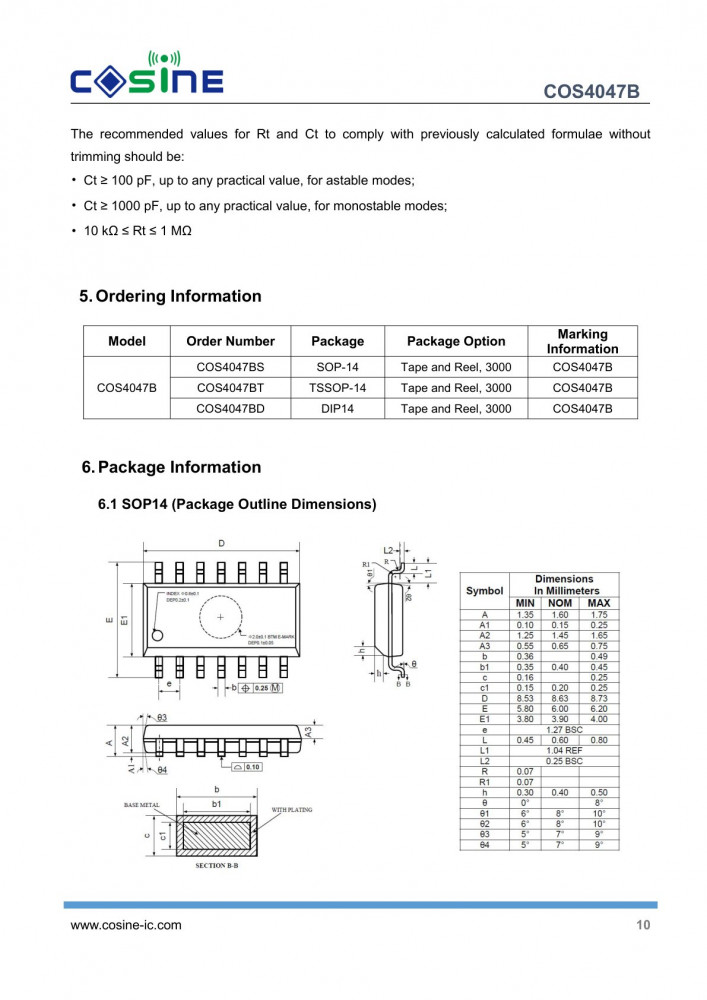 COS4047B datasheet page 10