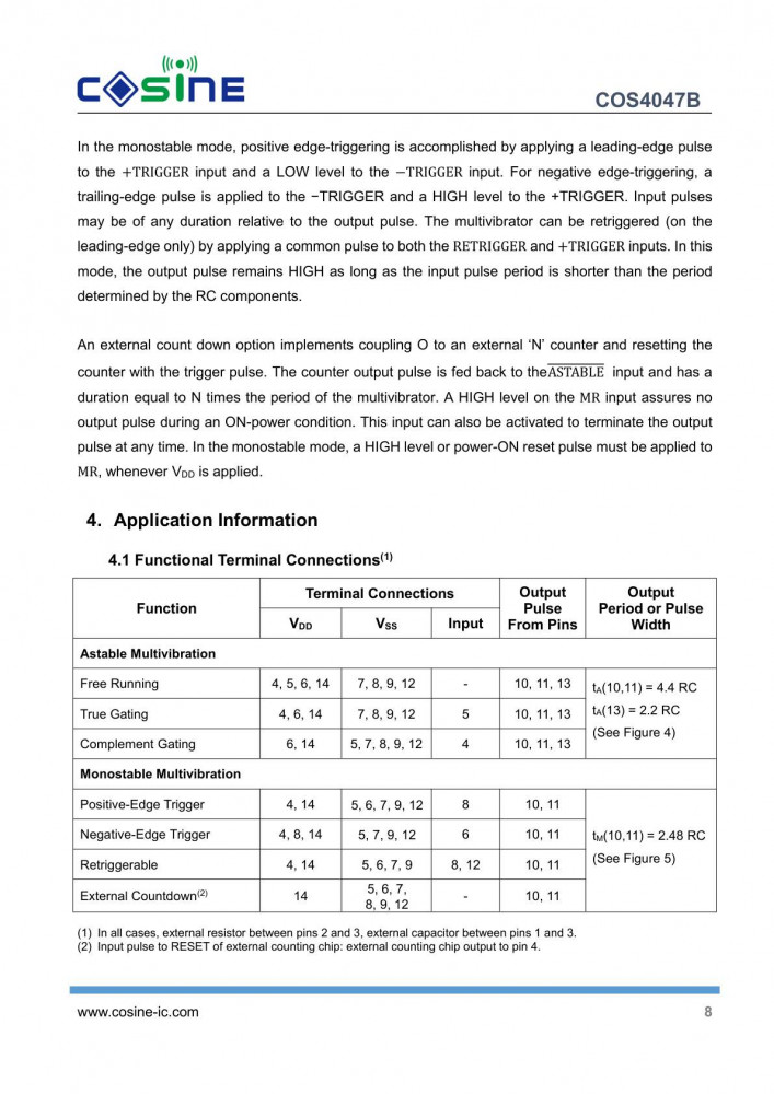 COS4047B datasheet page 8