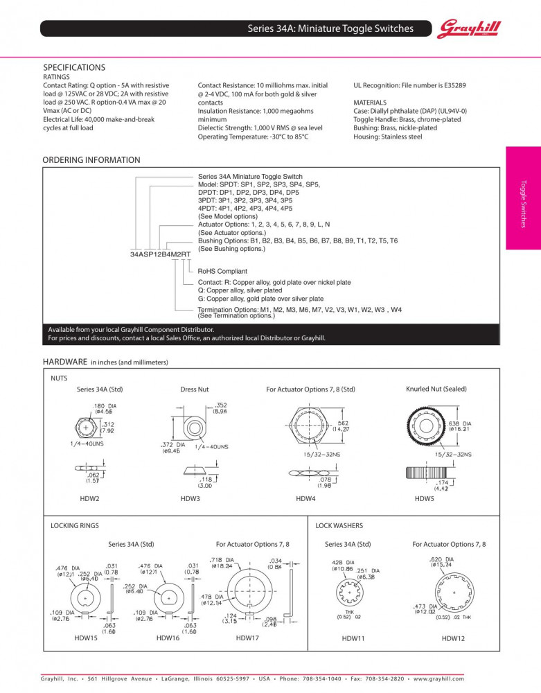 Grayhill Series 34A documentation page 6