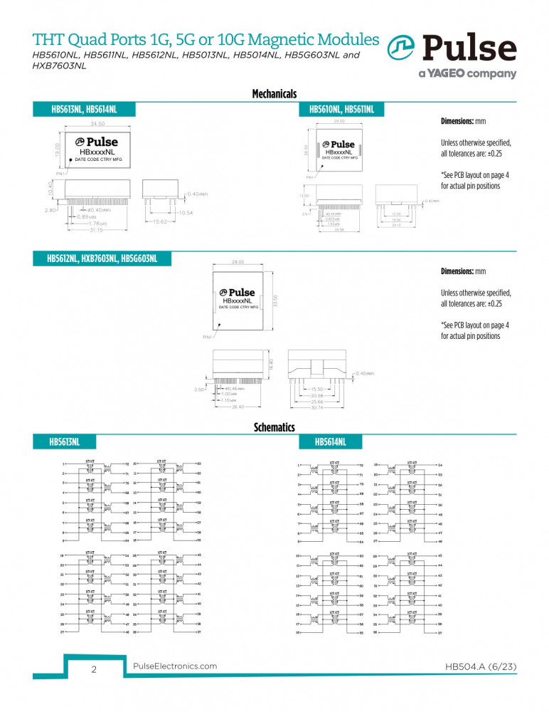 PULSE T4PH04 technical document page 2