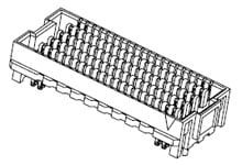 1.27mm Pitch, SEARAY Receptacle, 300 Circuits, 6.00mm Unmated Height, 10 Rows, with Pegs, Solder Charge Lead-Free