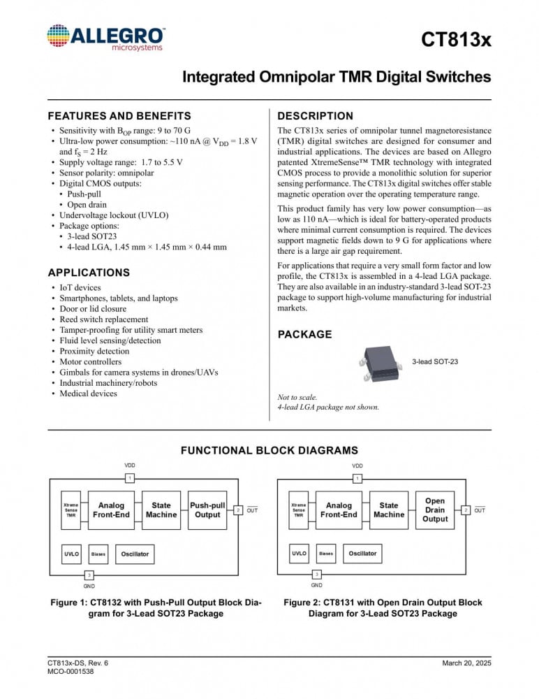 CT8132BL-HS3 datasheet page 1