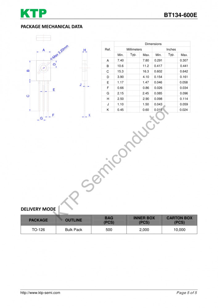 BT134-600E datasheet page 5