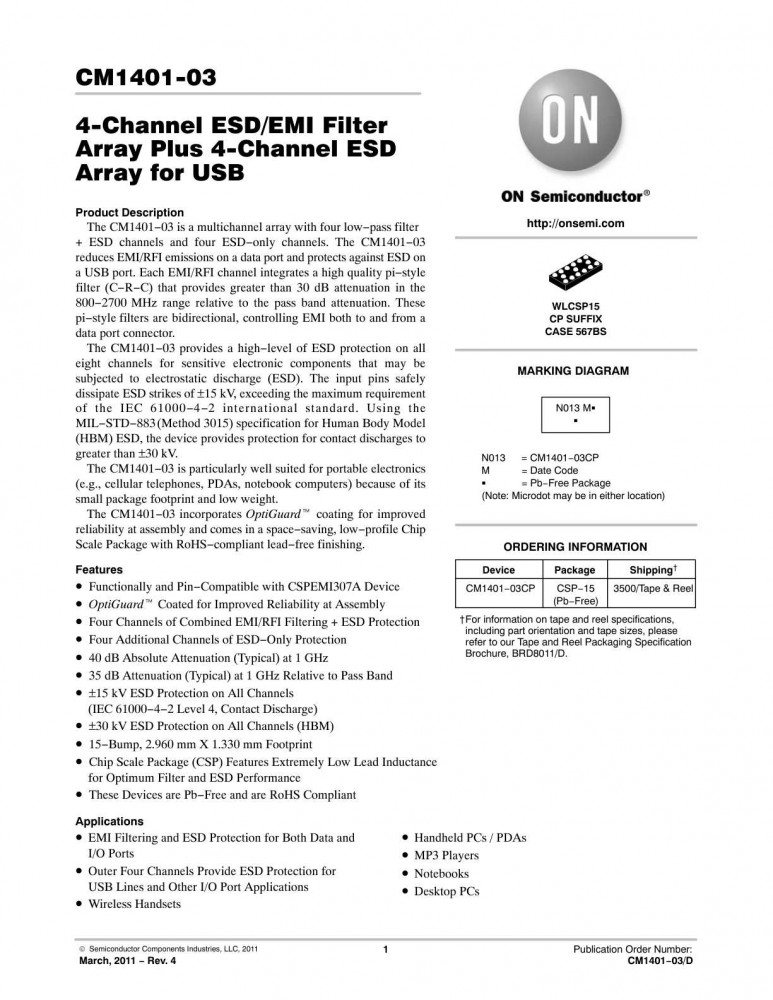 CM1401-03 datasheet page 1