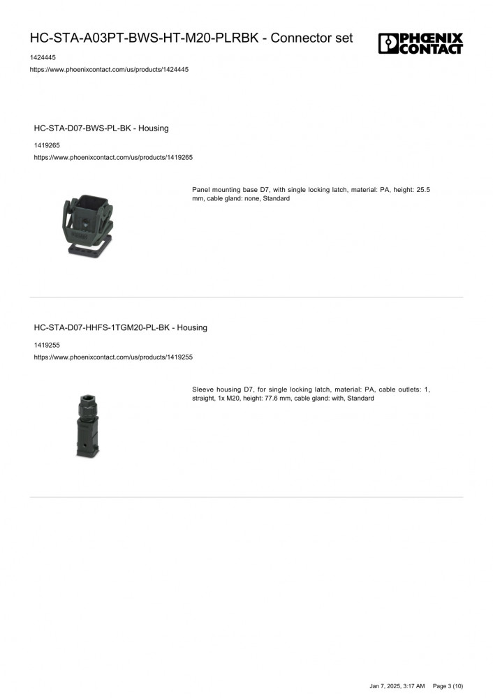 Phoenix Contact 1424445 technical document page 3