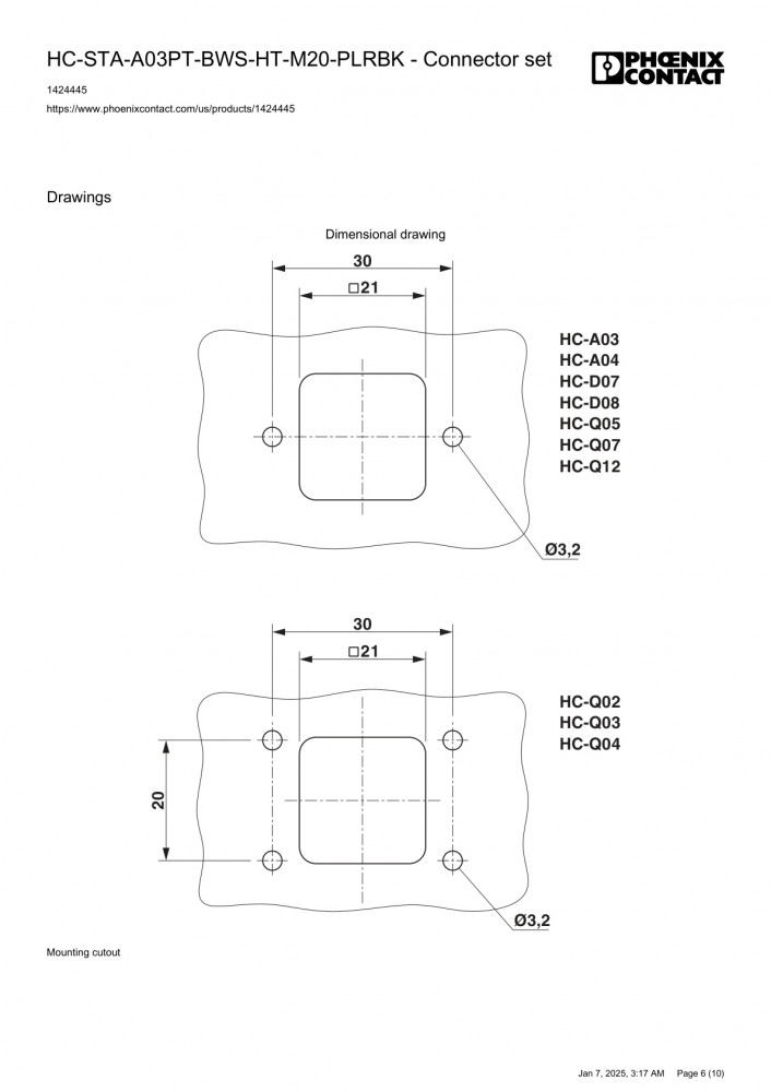 Phoenix Contact 1424445 technical document page 6