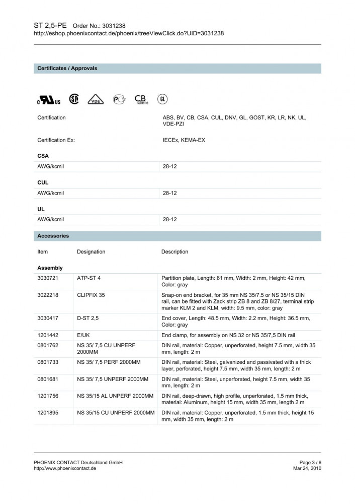 ST 2,5-PE technical document page 3