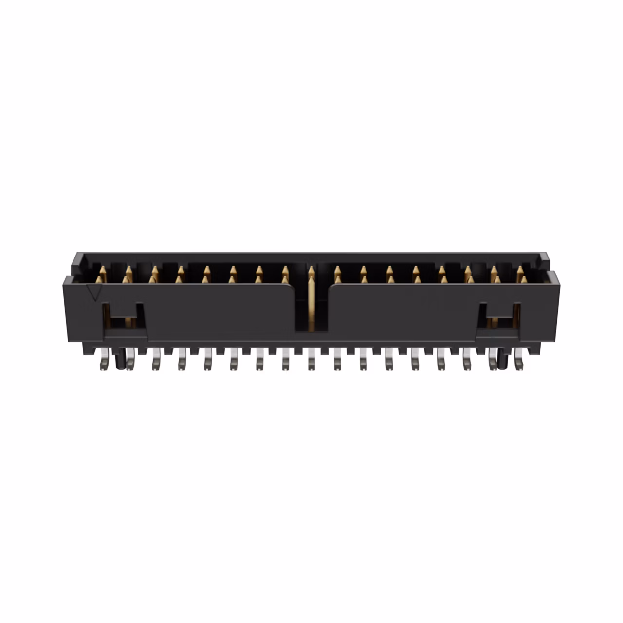 2.00mm Pitch, Milli-Grid PCB Header, Dual Row, Vertical, Surface Mount, Shrouded, 34 Circuits, 0.05µm Gold (Au) Plating, Dual Side Slots, Dual Friction Locks, Center Polarization, with Pegs, Tape and Reel for sale