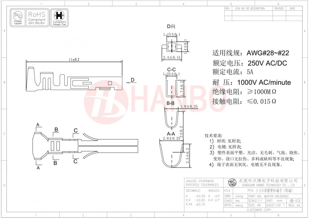 WAFER-MX300DZ technical document preview