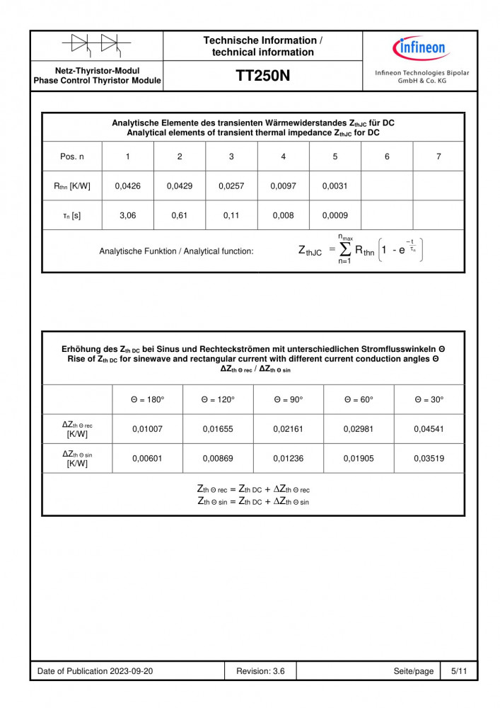 TT250N18KOF technical document page 5
