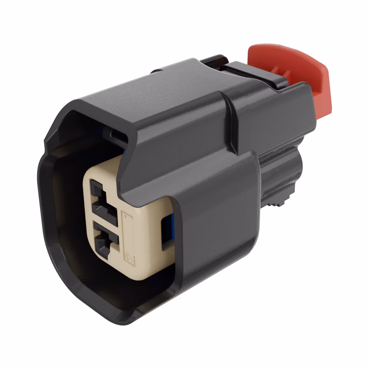 MX150 Cable-Sealed Female Connector Assembly, Single Row, 2 Circuits, Keying Option D, with Clipslot, with Connector Position Assurance, Black for sale