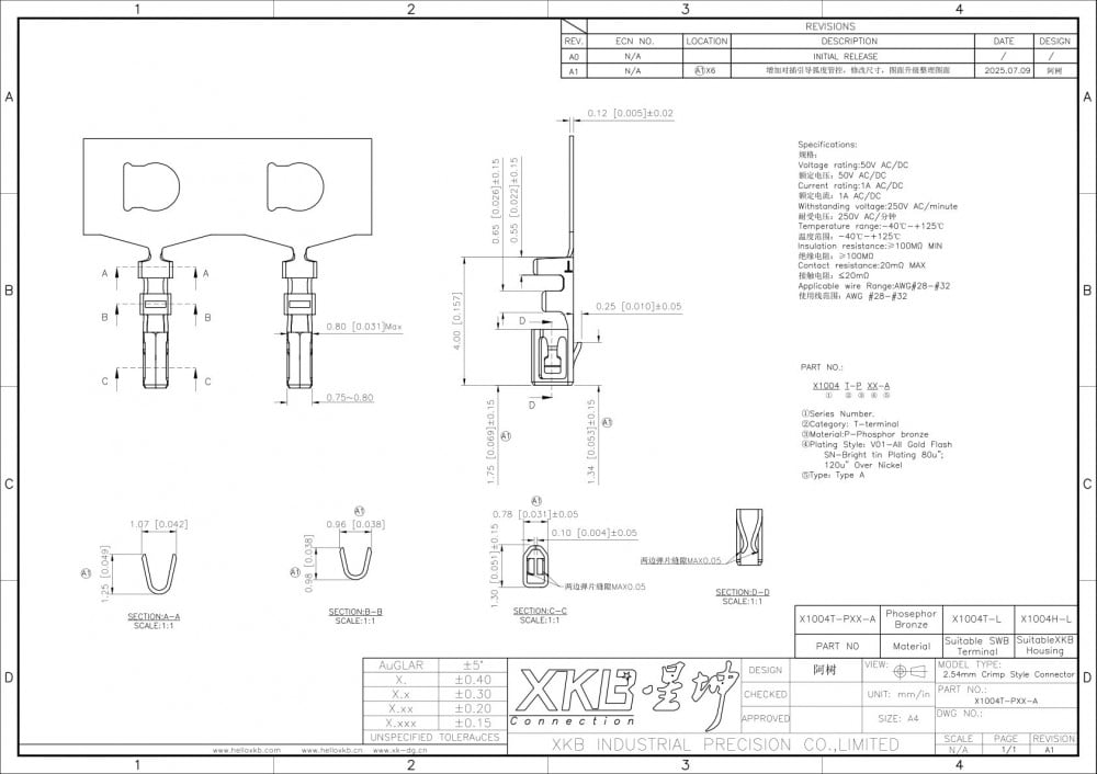 X1004T-PSN-A technical document preview