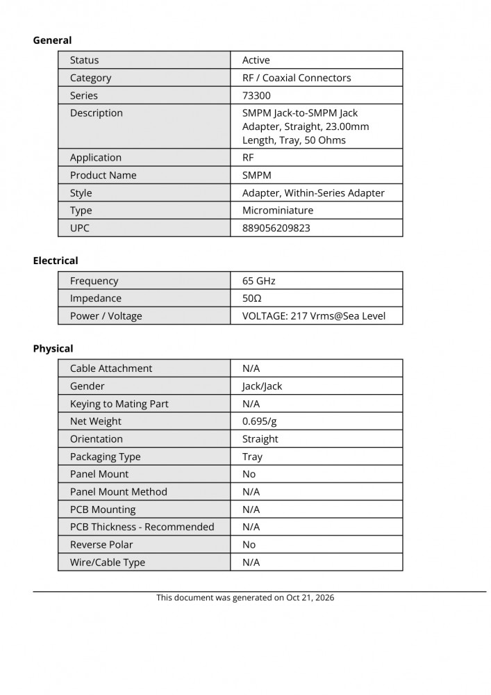 MOLEX 733000230 technical document preview, page 2