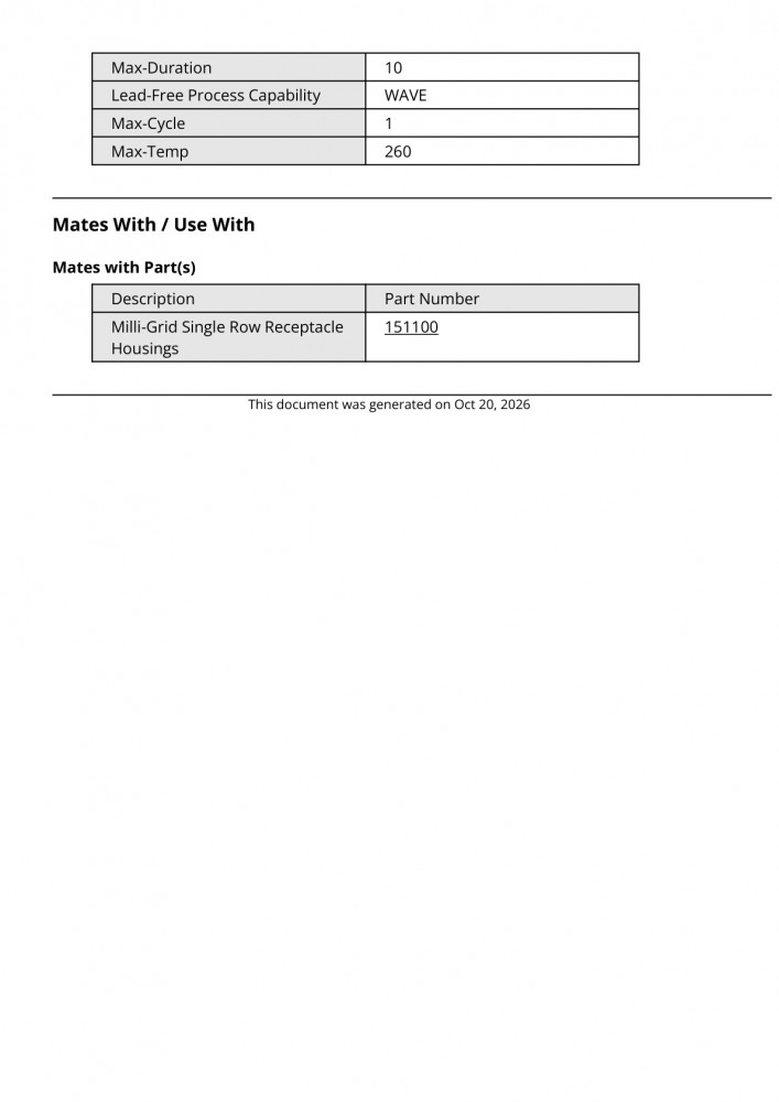 MOLEX Milli-Grid specification page 4