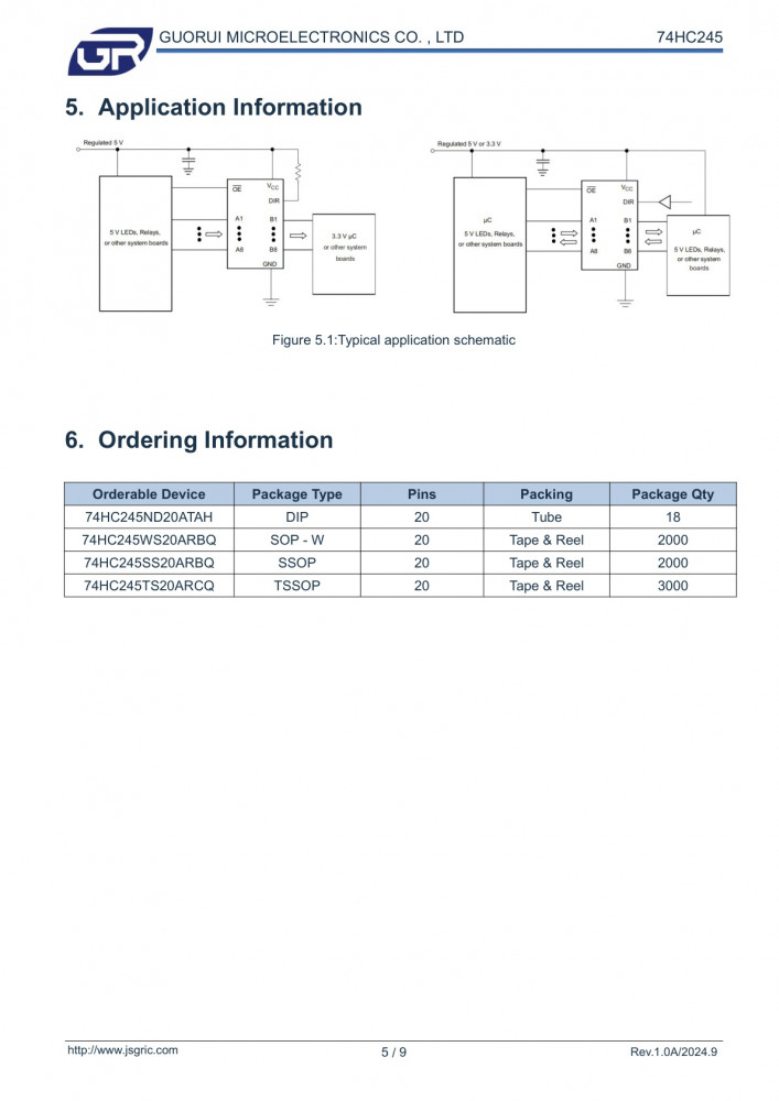 74HC245 datasheet page 5