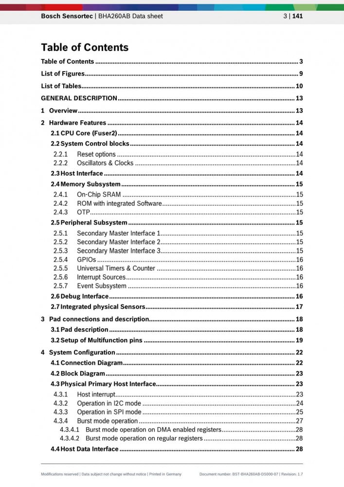 BHA260AB datasheet page 3