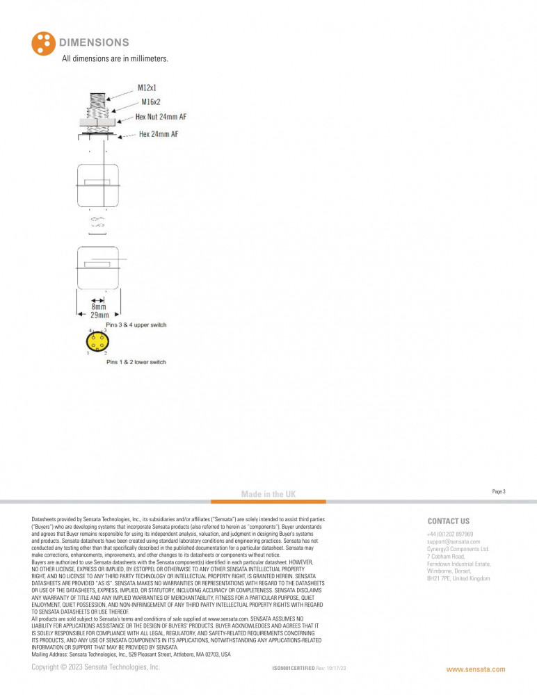 SSF67 series technical document page 3