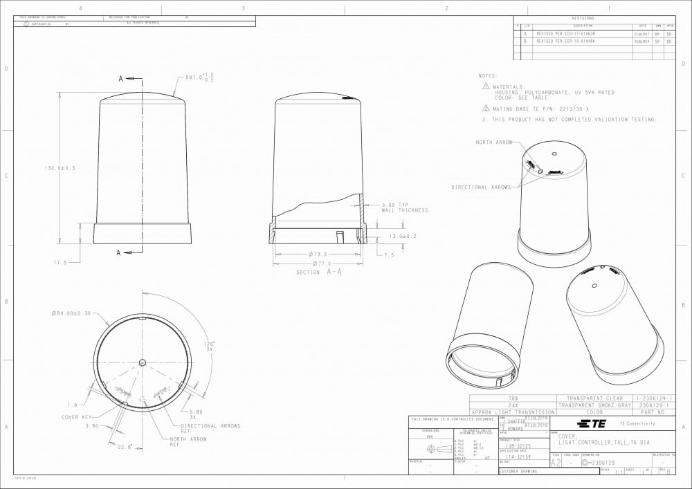 TE Connectivity 1-2306129-1 technical document preview