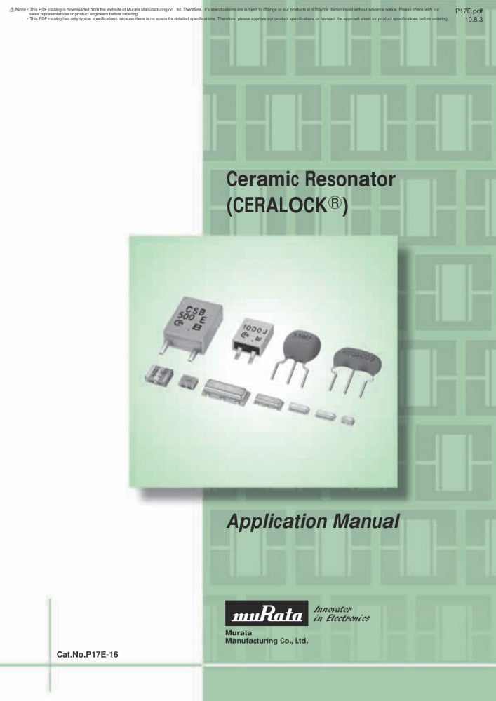 Murata CERALOCK application manual page 1