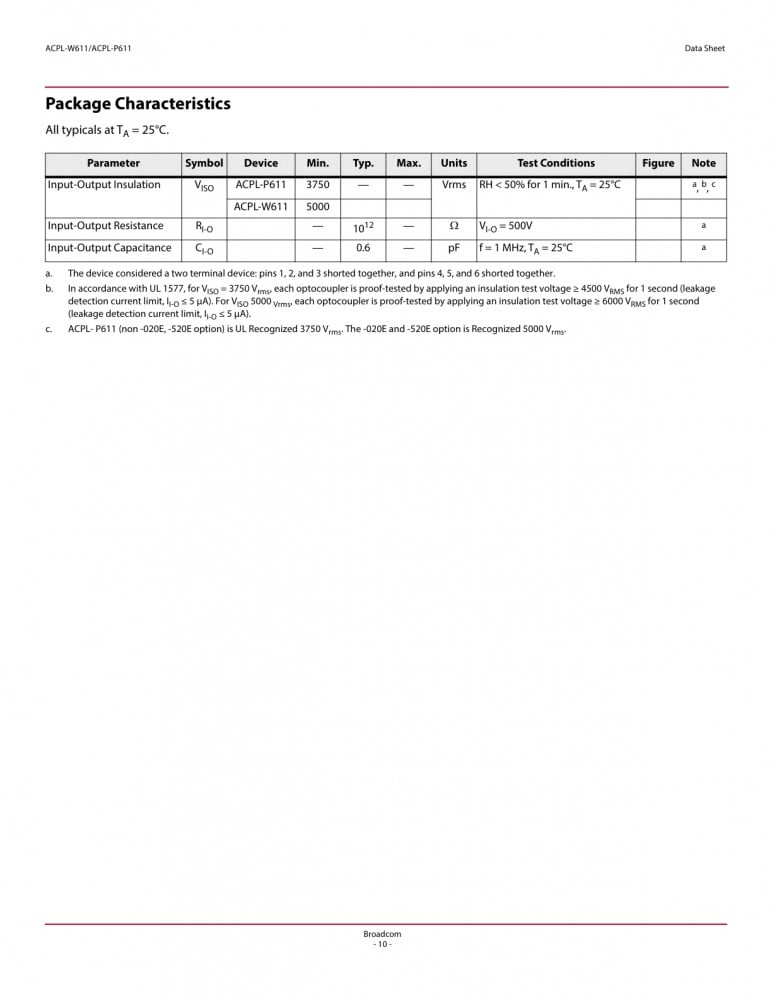 ACPL-W611-560E datasheet page 10