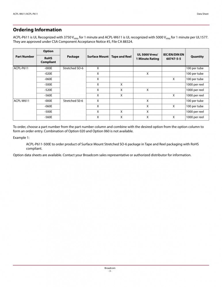 ACPL-W611-560E datasheet page 3