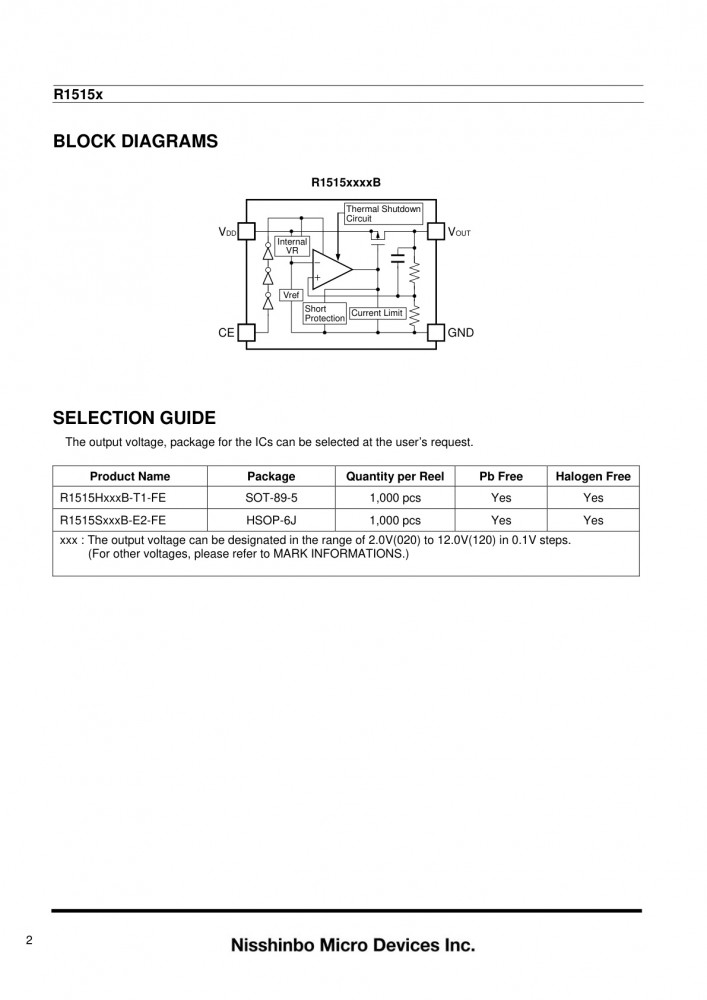R1515 datasheet page 2