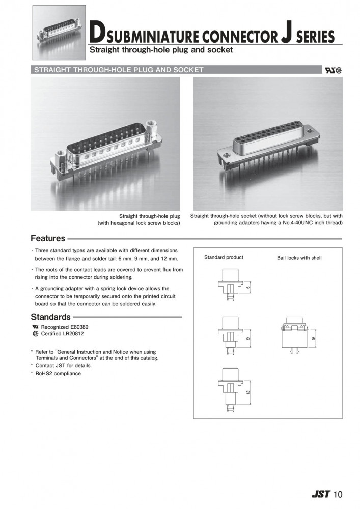 JST J Series technical document page 10