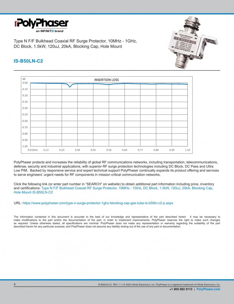 IS-B50LN-C2 technical document page 4