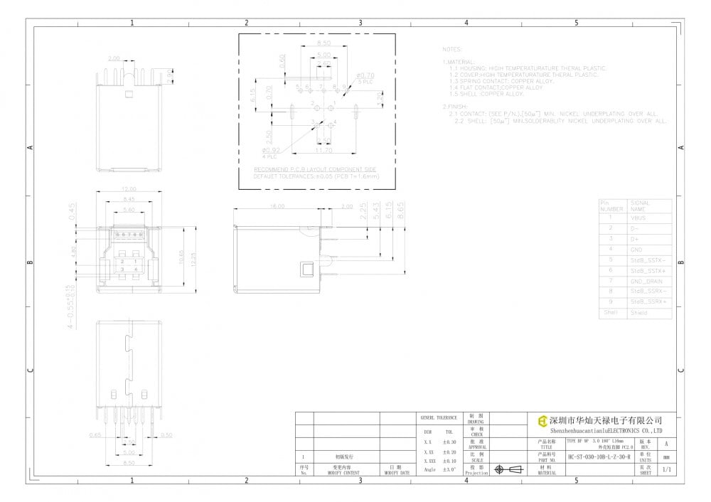 HC-ST-030-10B-L-Z-30-R technical drawing