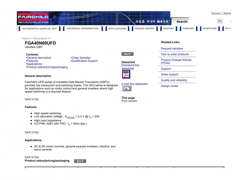 FGA40N60UFDTU datasheet page 9