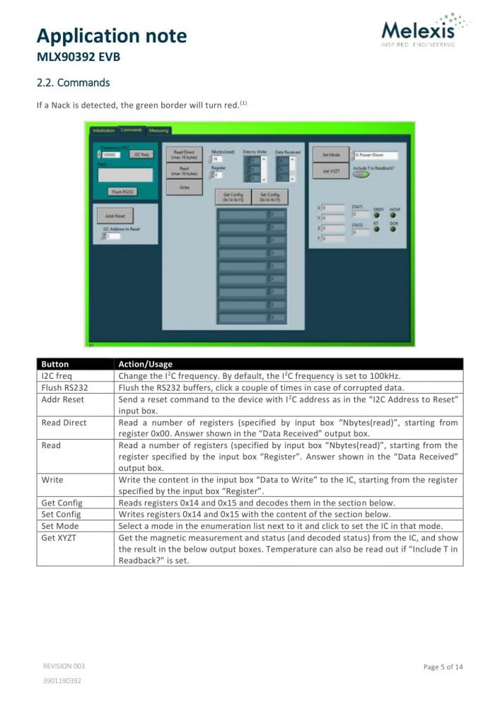 MLX90392 EVB document page 5