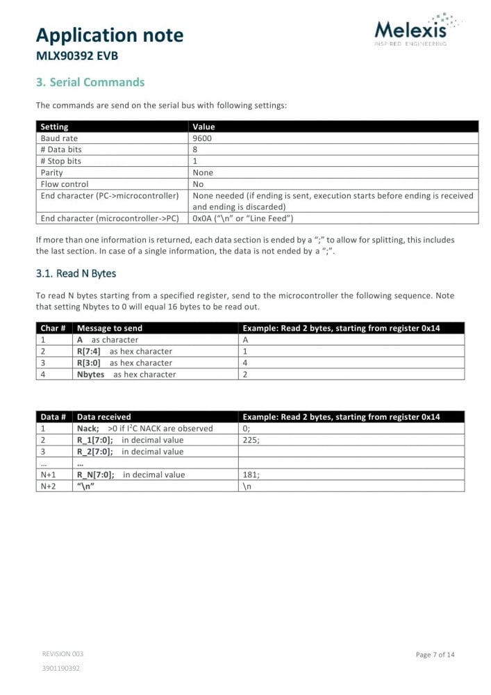 MLX90392 EVB document page 7