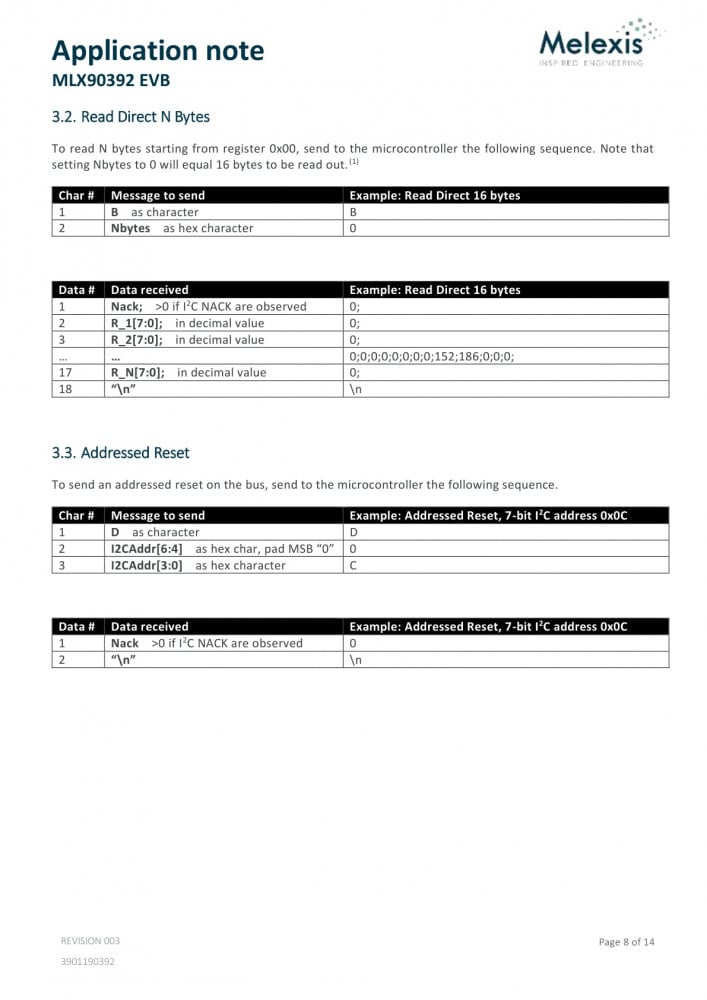 MLX90392 EVB document page 8