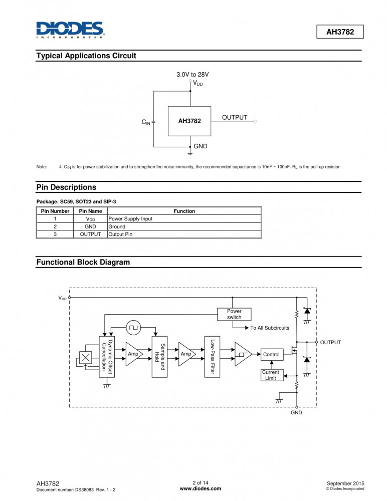 AH3782 datasheet page 2