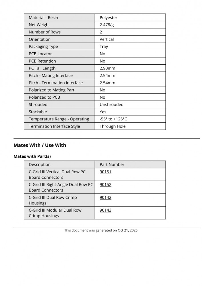 MOLEX 901310781 technical document image, page 3